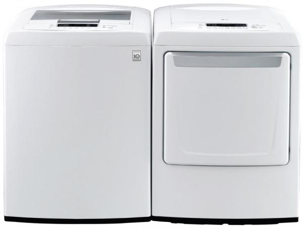 LG WT1101CW 4.3 cu. ft. Top Load Washer / DLE1101W 7.3 Cu. Ft. Electric ...
