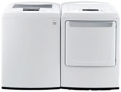 LG WT1101CW 4.3 cu. ft. Top Load Washer / DLG1102W 7.3 Cu. Ft. Gas ...