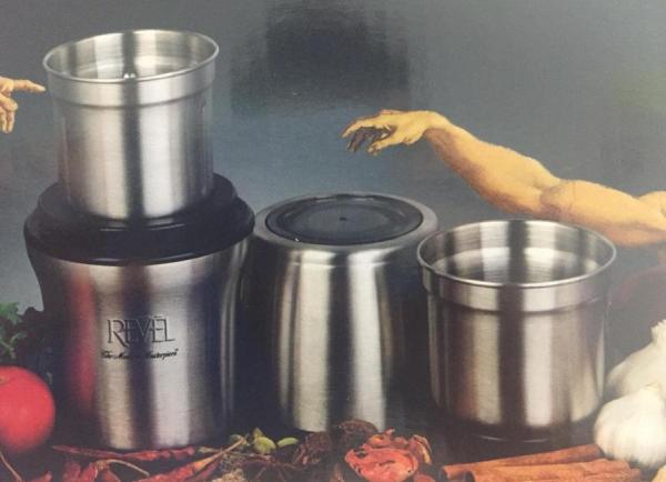 Revel CCM103 Stainless Steel Wet and Dry Coffee/Spice/Chutney Grinder ...