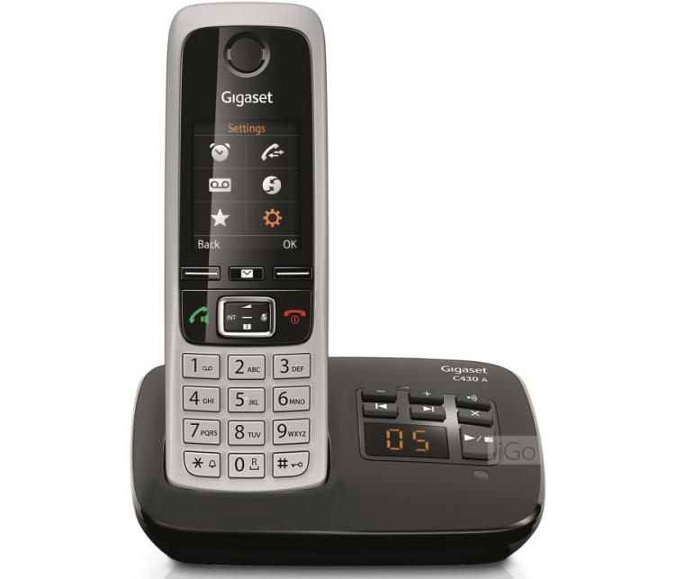 SIEMENS C430A Gigaset Duo Cordless Phone – Black 220 Volts NOT FOR USA