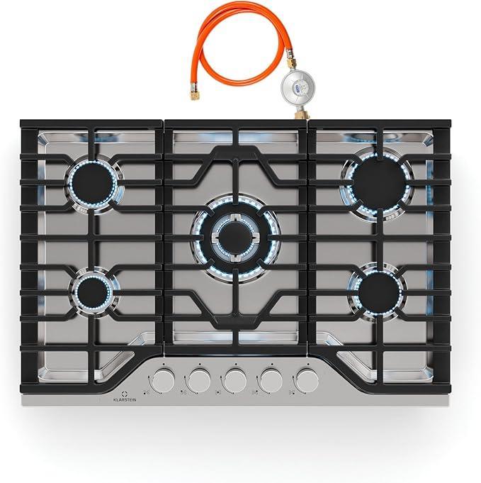 Klarstein ‎CP11-KL-TC-75cm-SS 3.4 kW Gas Cook Top 220Volts NOT FOR USA