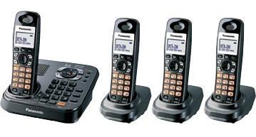 Panasonic KX-TGE474S Linc2Cell DECT 6.0 Expandable Cordless Phone ...
